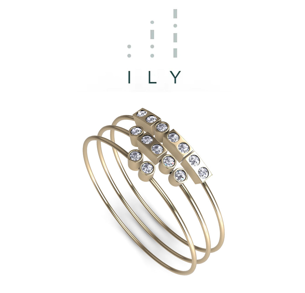 Mayfair ILY Rings in 18ct Yellow Gold - Symbol of Love – codebyEdge