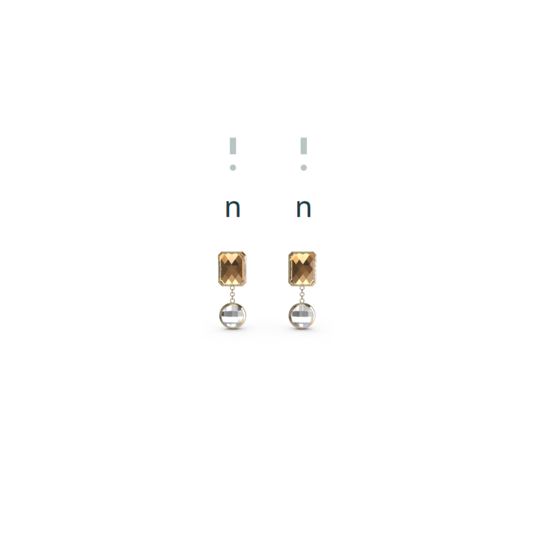"N" Aquafiore Earrings - 18ct Yellow Gold – codebyEdge